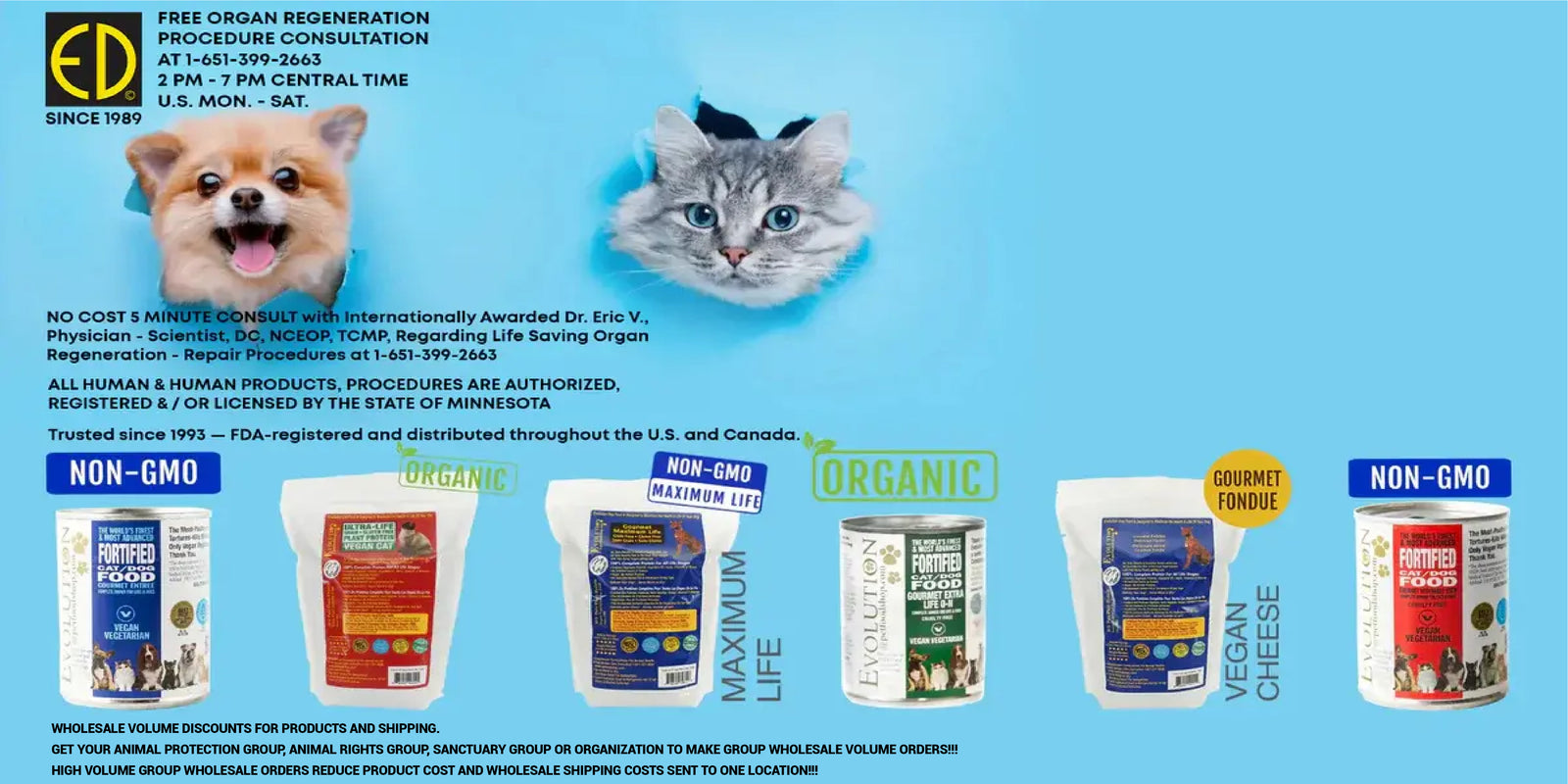 EVOLUTION DIET PROVEN HEALTHIEST - LONGEST LIFE PET FOODS
