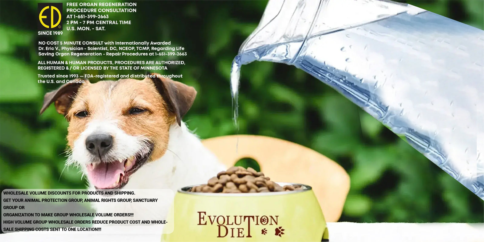 EVOLUTION DIET PROVEN HEALTHIEST - LONGEST LIFE PET FOODS