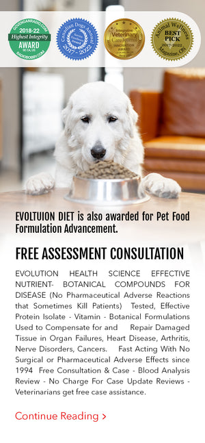 EVOLUTION DIET PROVEN HEALTHIEST - LONGEST LIFE PET FOODS