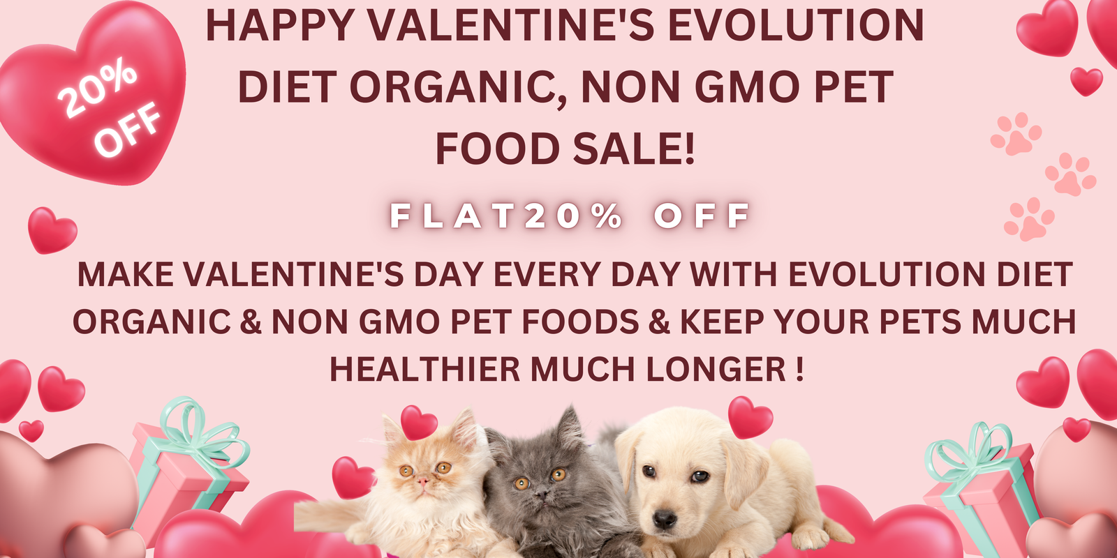 EVOLUTION DIET PROVEN HEALTHIEST - LONGEST LIFE PET FOODS